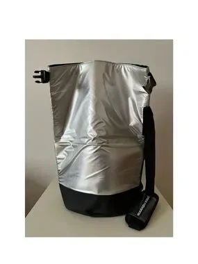 Paco Rabanne | Bags | Paco Pabannea Silver Metallic Duffel Bag Backpack ...